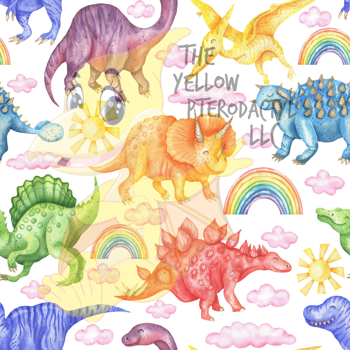 Rainbows and Dinos – The Yellow Pterodactyl LLC